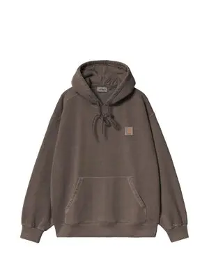Carhartt Work In Progress Logo Cotton Hoodie - Brown