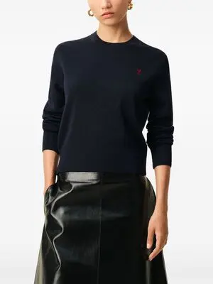 AMI Paris De Coeur Wool Crewneck Sweater