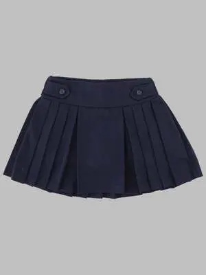 Polo Ralph Lauren Minigonna Plissettata In Jersey Con Culotte - Blue