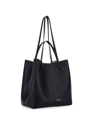 Emporio Armani Medium Leather Tote Bag