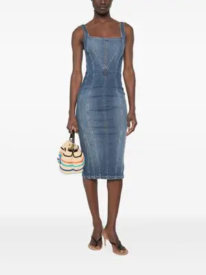 Elisabetta Franchi Denim Cotton Dress