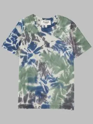 FINGER IN THE NOSE Nolan Safari Khaki Tie & Dye T Shirt - Multicolour