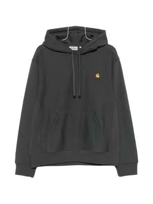 Carhartt Work In Progress Logo Cotton Hoodie - Grey