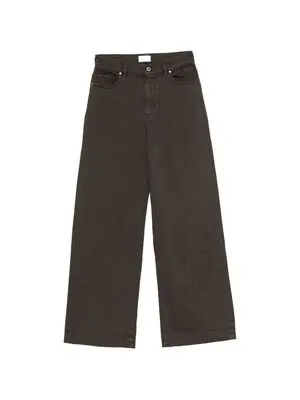PAROSH Wide Leg Denim Jeans