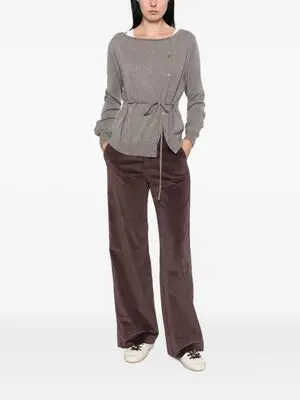 WHITE SAND Cotton Trousers