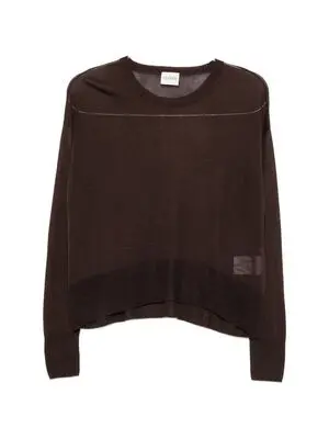 Closed Wool Crewneck Sweater - Brown