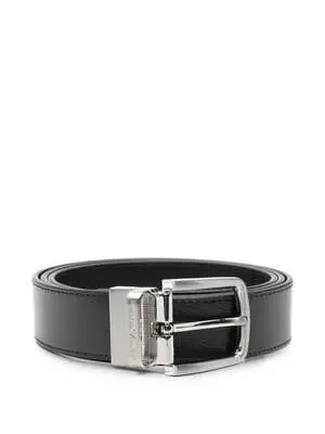 Emporio Armani Leather Belt - Navy