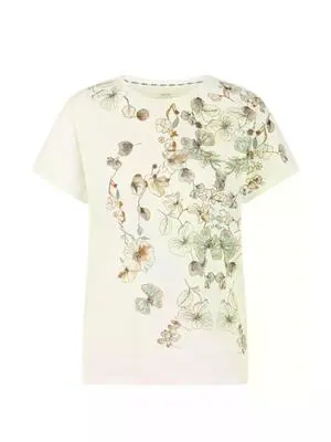 MARCCAIN Floral-print T-shirt - Neutrals
