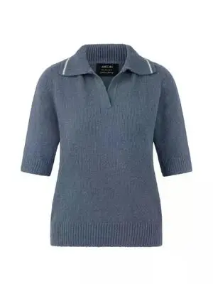 MARCCAIN Knitted Polo Shirt - Grey