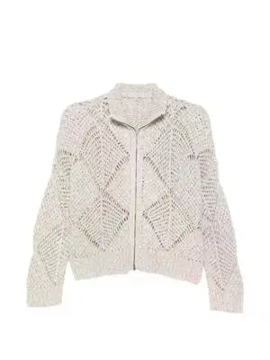 Antonelli Firenze Maira Sequin-embellished Open-knit Cardigan