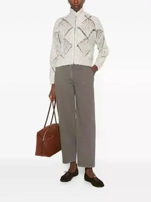 Antonelli Firenze Maira Sequin-embellished Open-knit Cardigan