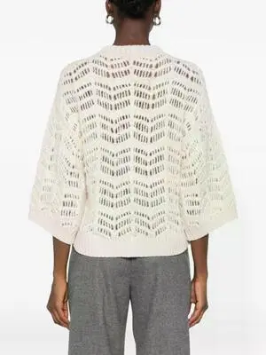 Peserico Sequin-embellished Open-knit Sweater