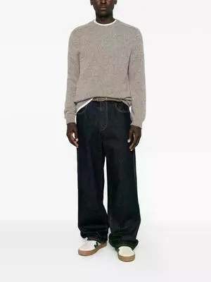 SCAGLIONE Marl-knit Crew-neck Sweater - Neutrals