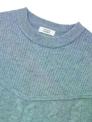 STUDIO TOMBOY Cable-knit Crew-neck Sweater