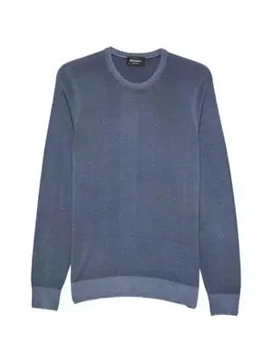 AROVESCIO Fine-knit Crew-neck Sweater - Blue