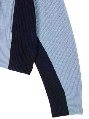 STUDIO TOMBOY Ribbed-knit Panelled Hoodie