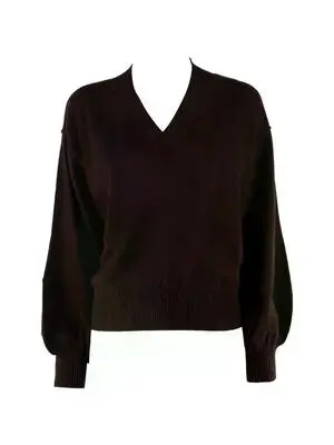 EMMA E GAIA V-neck Drop-shoulder Sweater