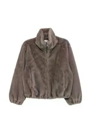 P.a.r.o.s.h Faux-fur Funnel-neck Jacket