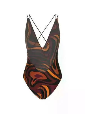 Emilio Pucci Marmo-print Swimsuit