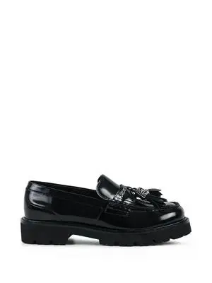 Karl Lagerfeld Tassel-detail Lug-sole Loafers - Black