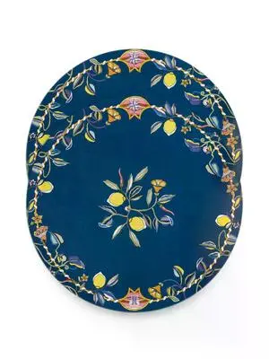 La DoubleJ Borboni Floral-print Placemats - Blue