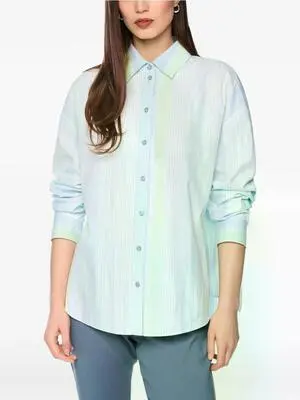 MARCCAIN Vertical-stripe Logo-print Shirt