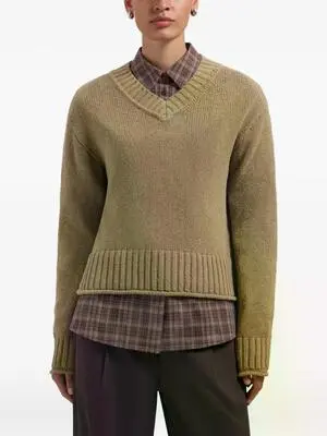 OLAF V-neck Ribbed-trim Sweater