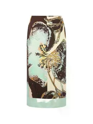 MARCCAIN Floral-print Midi Skirt