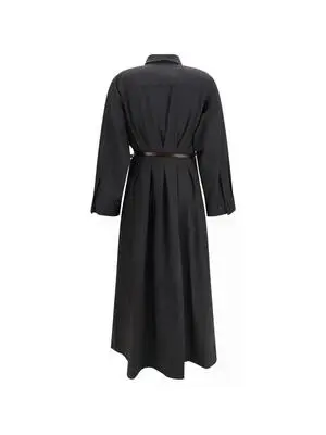 P.a.r.o.s.h Belted Pleated-waist Dress