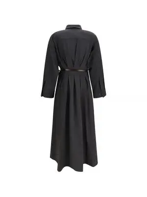 P.a.r.o.s.h Belted Pleated-waist Dress