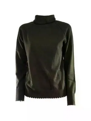 EMMA E GAIA Roll-neck Raglan-sleeve Sweater - Green