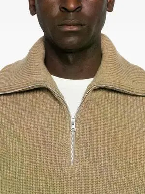 Samsøe Samsøe Sarick Ribbed-knit Quarter-zip Sweater