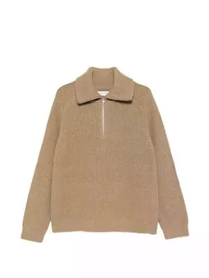 Samsøe Samsøe Sarick Ribbed-knit Quarter-zip Sweater