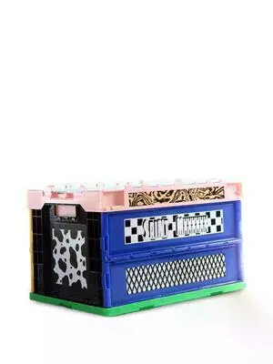 SAINT MXXXXXX Graphic-print Collapsible Storage Crate - Blue