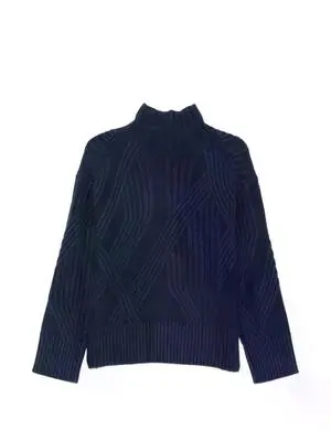 JOSEPH Ribbed-knit High-neck Sweater - Blue