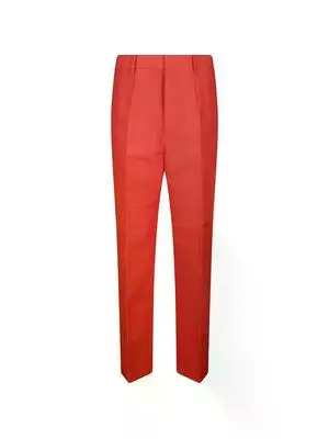 Sofie D'hoore Straight-leg Cotton Trousers - Red