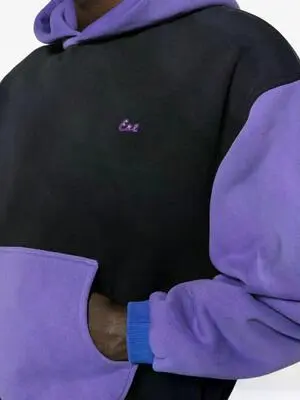 ERL Colour-block Logo-patch Hoodie