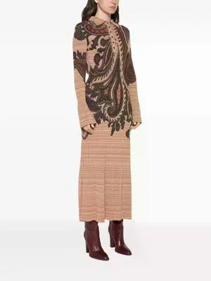 Etro Paisley-print Polo-collar Maxi Dress