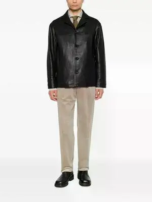 PROFUOMO Diagonal-stripe Spread-collar Shirt