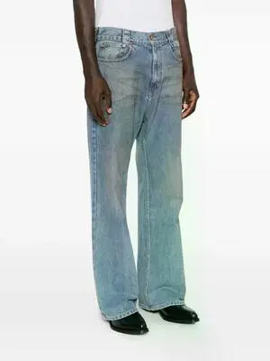 WILLY CHAVARRIA Faded Wide-leg Jeans