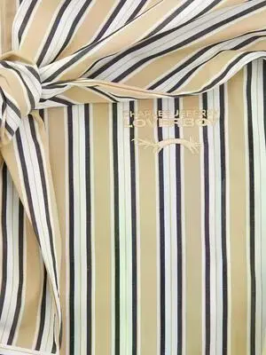CHARLES JEFFREY Hold Me Striped Cotton Shirt - Neutrals