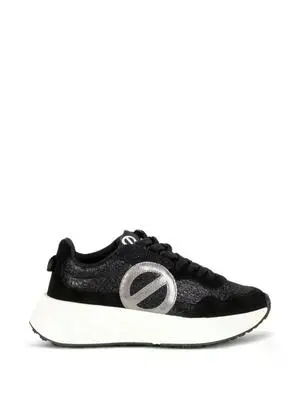NO NAME Carter Glitter-detail Logo-patch Sneakers - Black