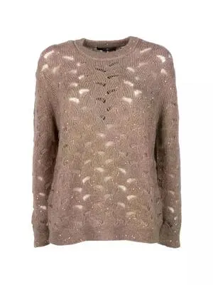 Seventy Sequin-embellished Open-knit Sweater