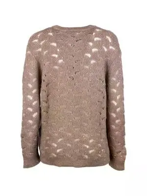 Seventy Sequin-embellished Open-knit Sweater