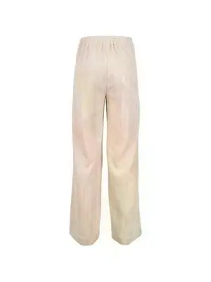 VIA MASINI 80 Corduroy-effect Straight-leg Trousers - Neutrals