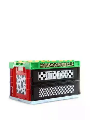 SAINT MXXXXXX Logo-print Folding Storage Crate - Black