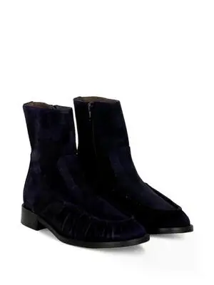 Status Ruched Ankle Boots - Blue