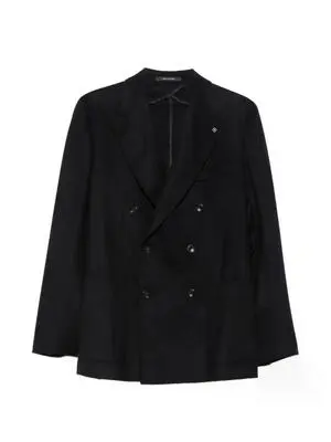 Tagliatore Double-breasted Peak-lapels Blazer - Blue