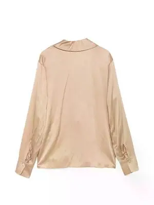 LUISA CERANO Satin-finish Button-down Shirt