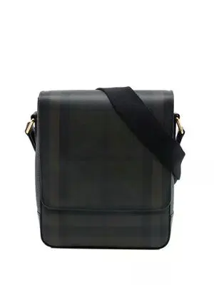 Burberry 2000-2017 Smoked Check Coated Canvas Greenford Messenger Bag Crossbody Bag - Grey